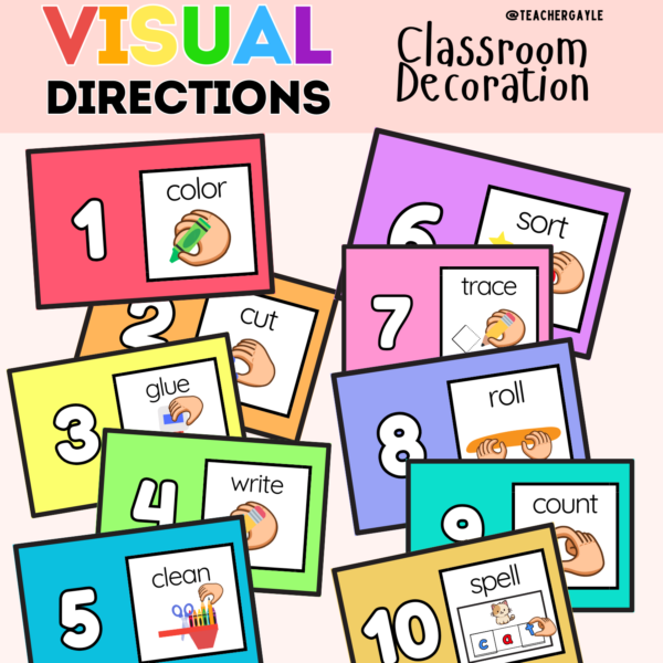 Visual Directions Posters – Classroom Decoration (Horizontal/Landscape ...